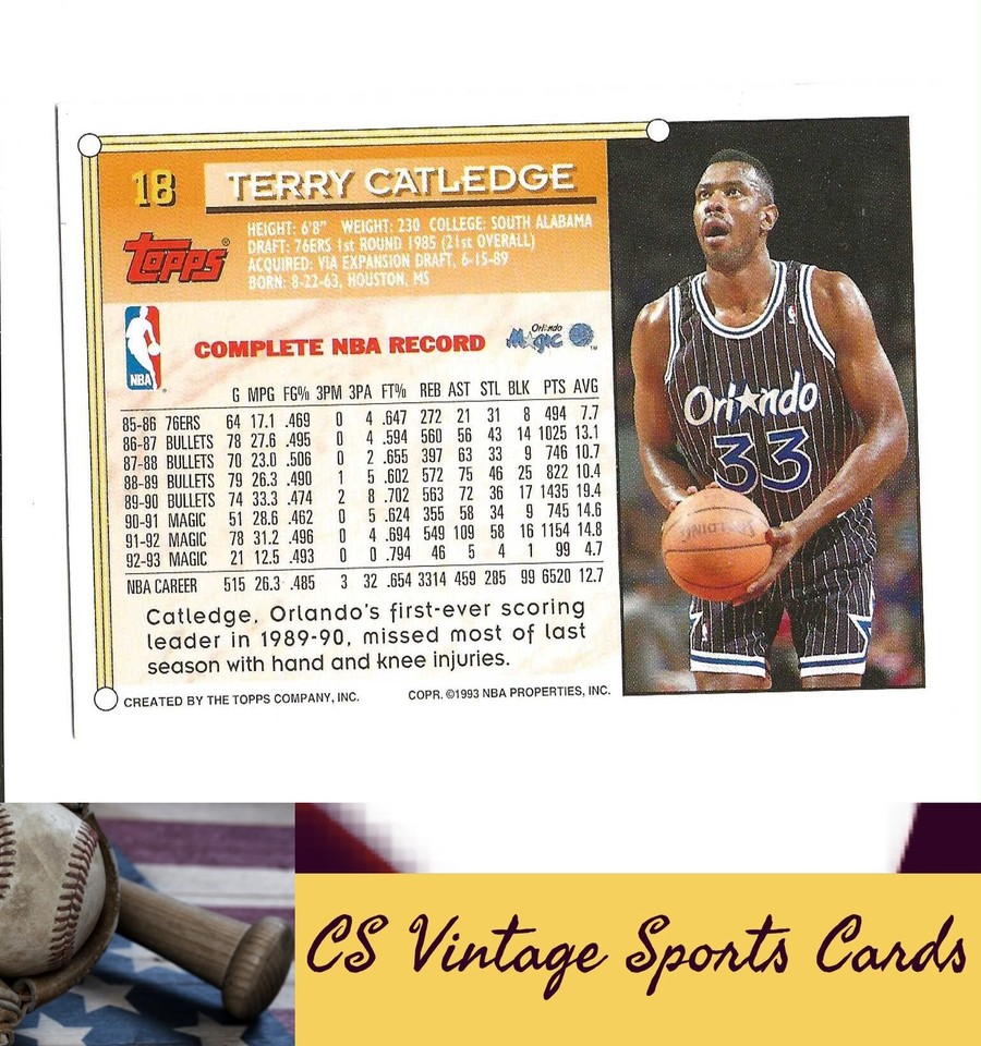 1993-94 Topps #18 Terry Catledge Gold | eBay