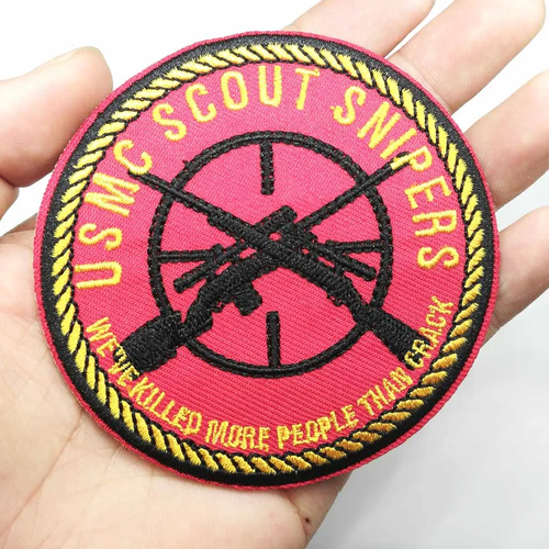 STUNNING USMC MARINE SCOUT SNIPERS EMBROIDERED IRON-ON PATCH... | eBay