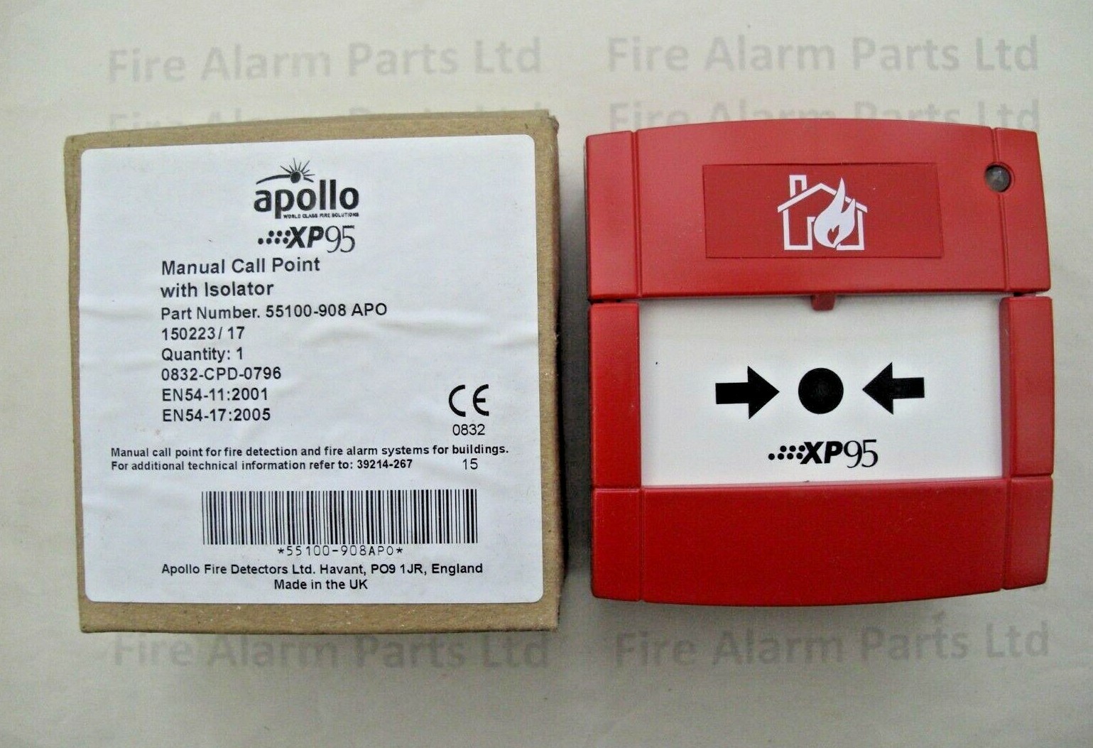 £42 Apollo XP95 Addressable Fire Alarm Call Point 55100-905 APO / 55100 ...