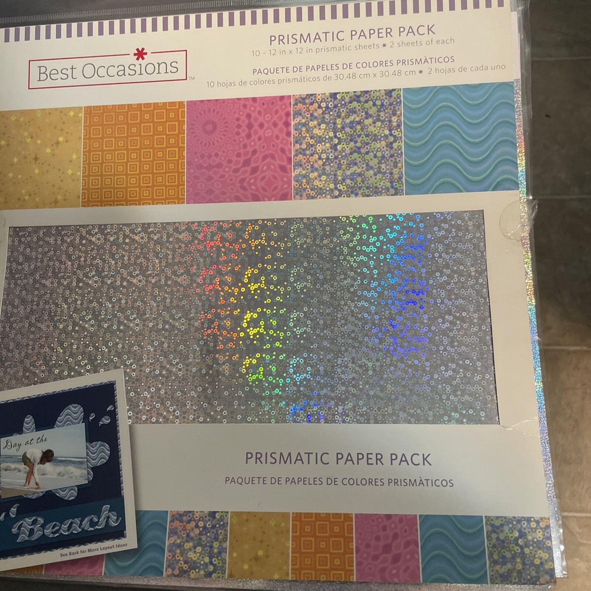 Metallic Turquoise Scrapbook Paper