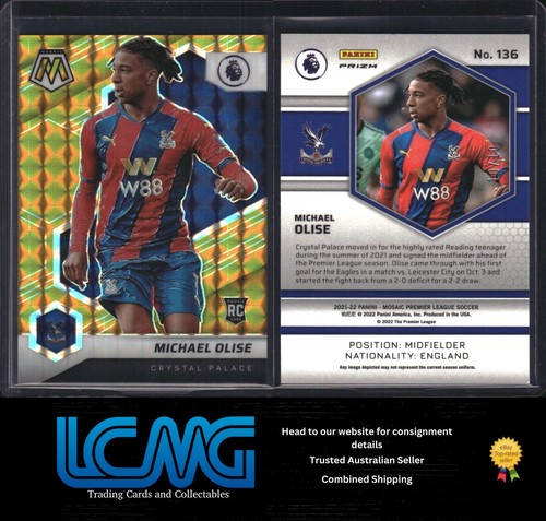 2021-22 Panini Mosaic Premier League #136 Michael Olise Gold #/10 ...