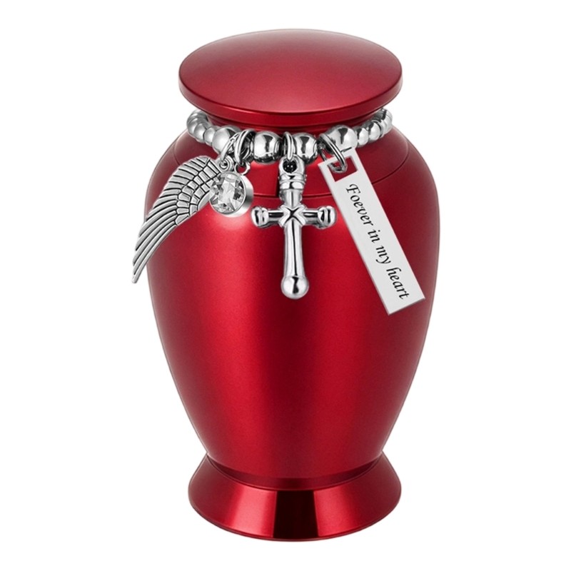 Aluminum Alloys Small Urn for Pet Ashes Secure Threaded Cap Including ...