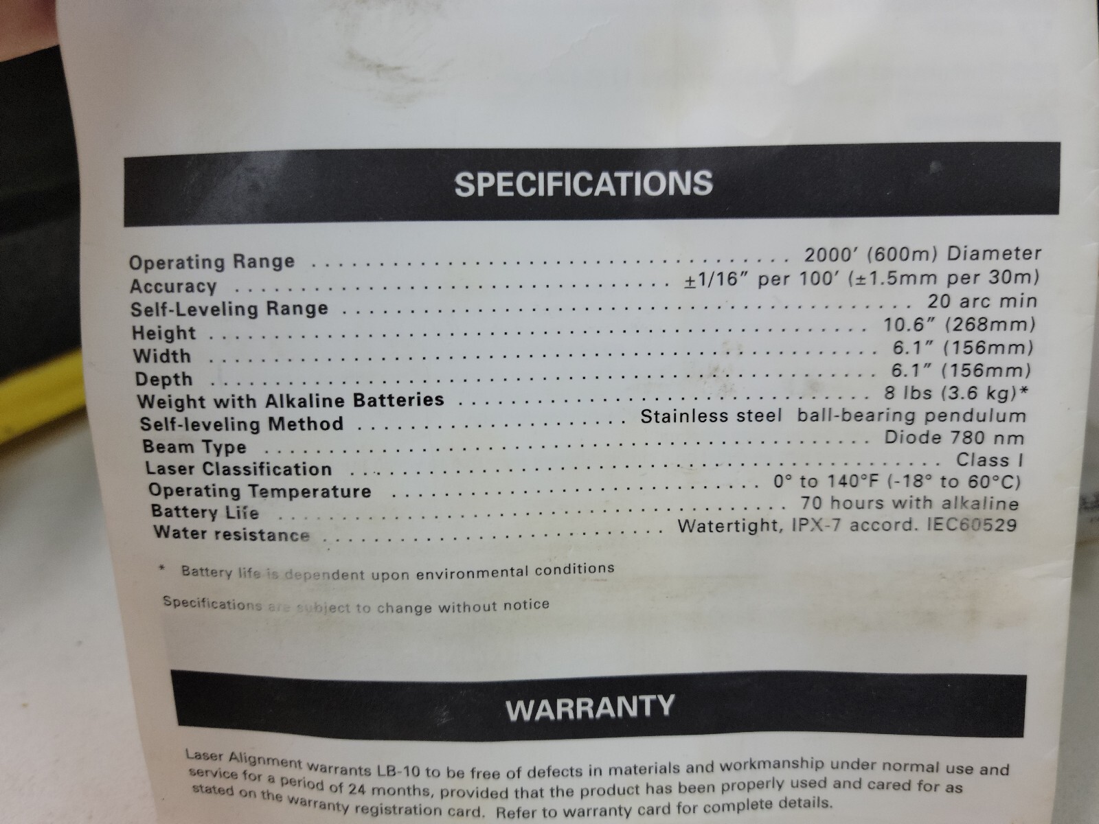 Laser Alignment LB-10 Laser Beacon & Rod-Eye 7 *FOR PARTS/AS IS | eBay