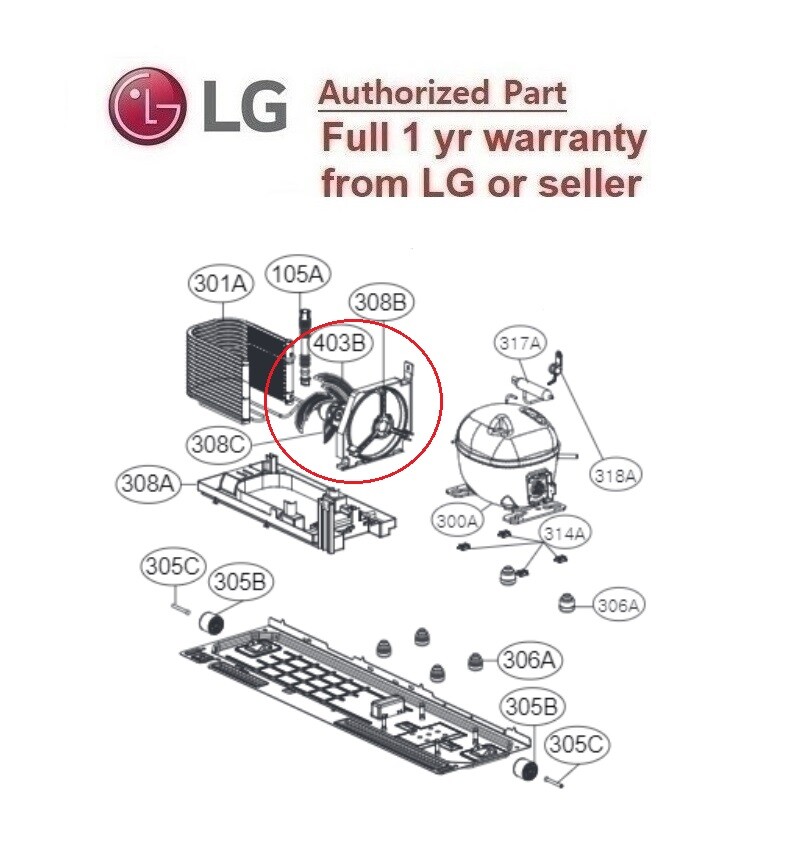 LG GENUINE ADP73273402 FRIDGE CONDENSOR FAN ASSY | eBay Australia
