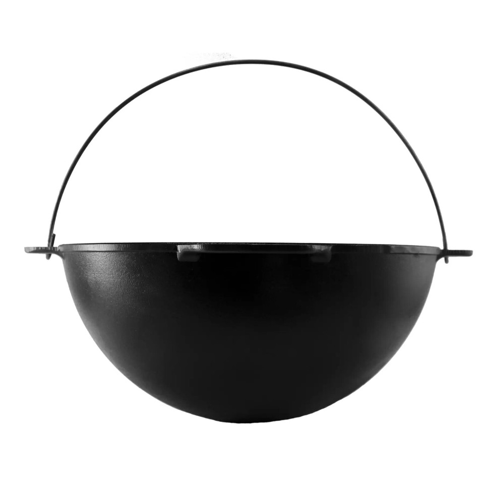 10 L Cast Iron Cauldron Camping Kazan with Lid Frying Pan for Campfire ...