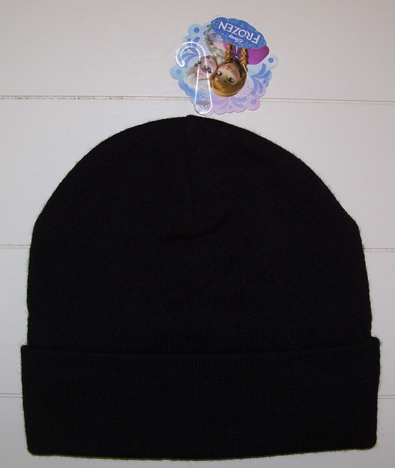 Boys or Girls Disney Frozen Black Olaf Cuffed Beanie Hat OSFM | eBay