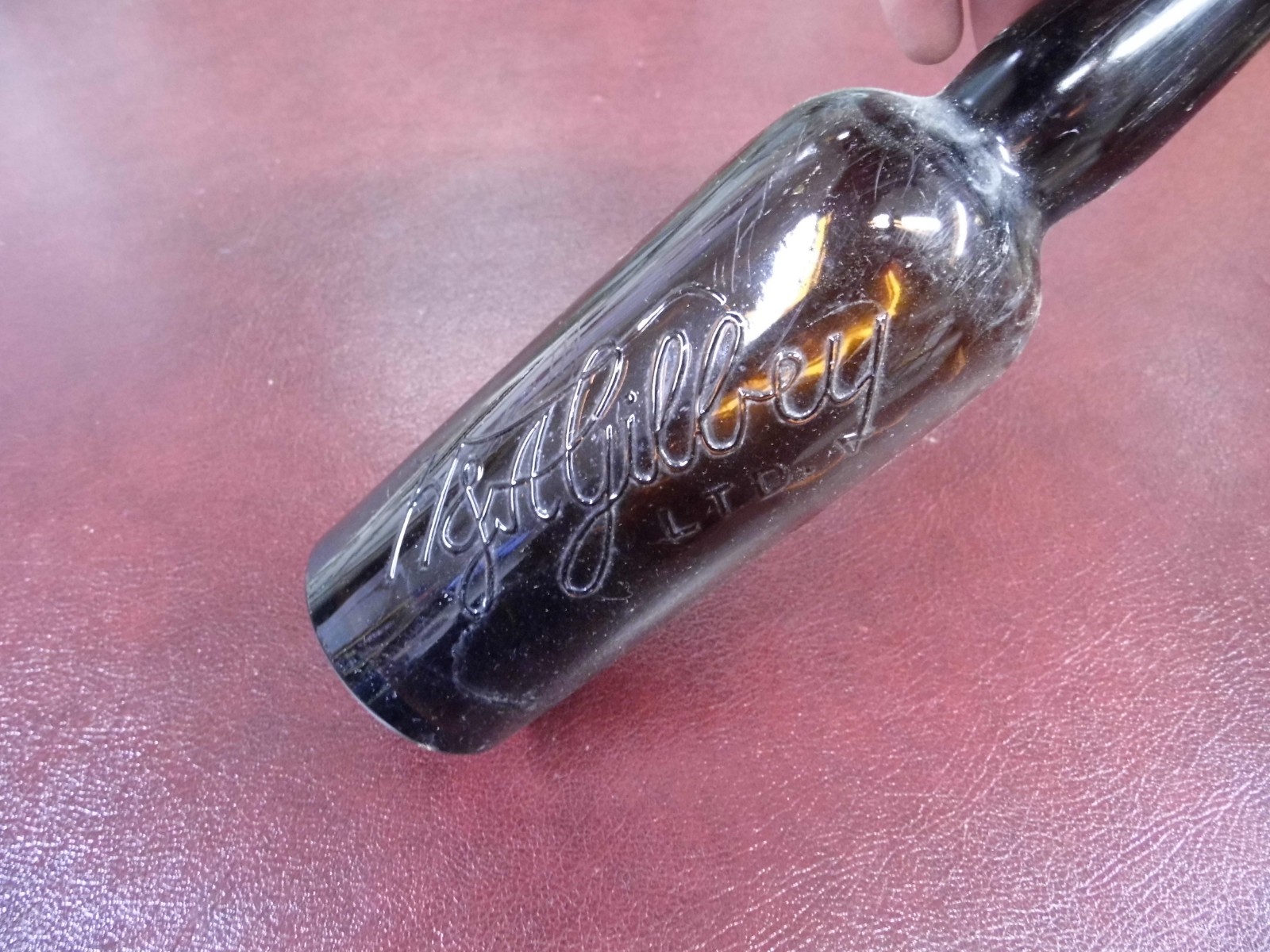 Antique Brown Glass W & A Gilbey Ltd Bottle 9 & 3/4" tall. | eBay