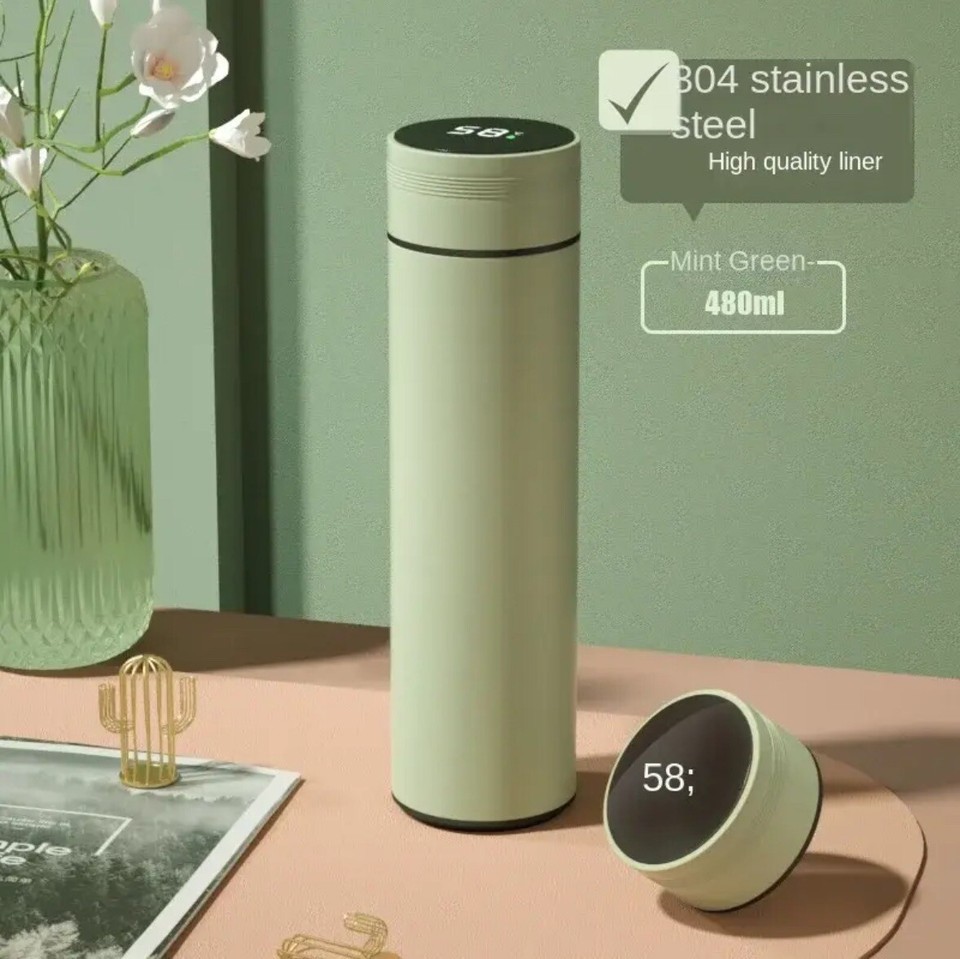 Stainless Steel Smart Water Bottle LED Temperature Display Insulated ...