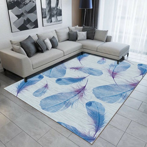 3D Blue Feather ZHUA1483 Game Non Slip Rug Mat Photo Carpet Zoe | eBay ...