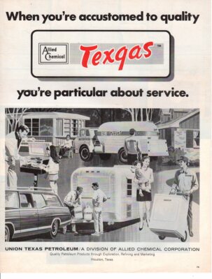 Vintage advertising print Gas Oil Union Texas TEXGAS When you're ...