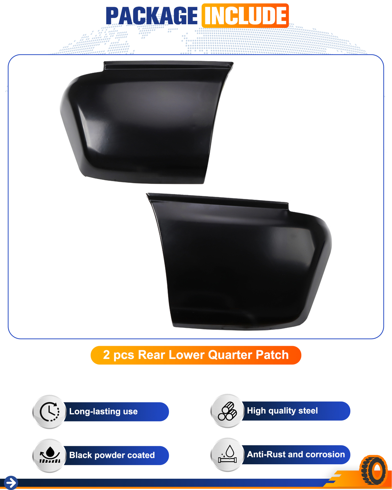 Rear Lower Quarter Patch Panel Set Fit for 00-06 Chevy GMC Left &Right ...
