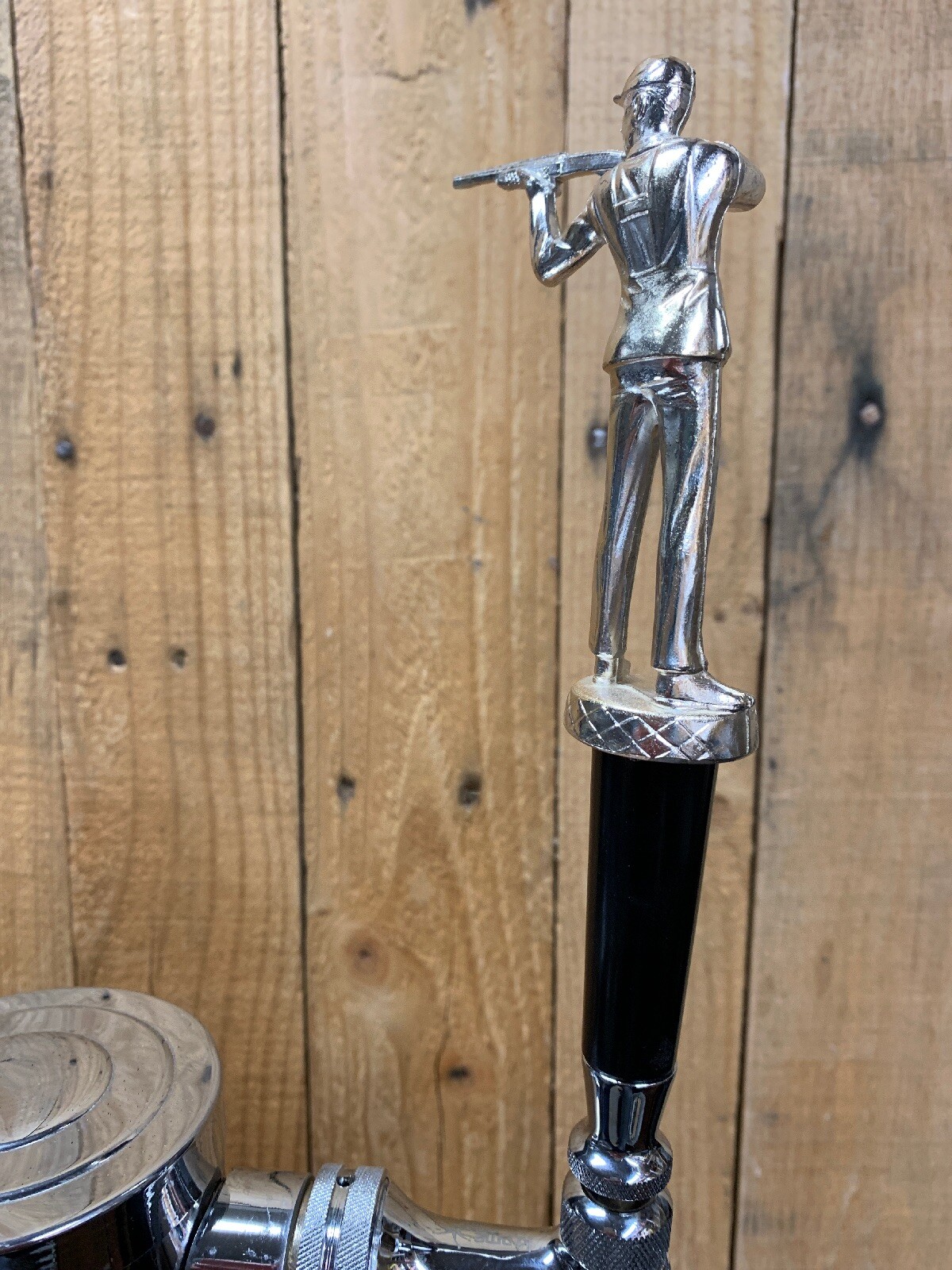 Vintage Marksman Trophy Tap Handle Beer Keg Metal Rifle NRA Hunting ...