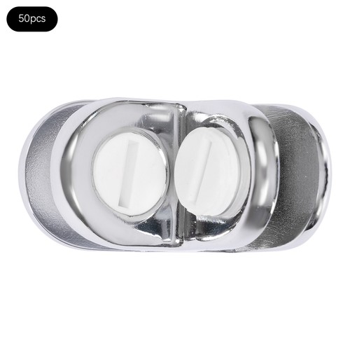 50 Pcs Glass Clamp Clips Chrome 2-Way Glass Display Connector for ...