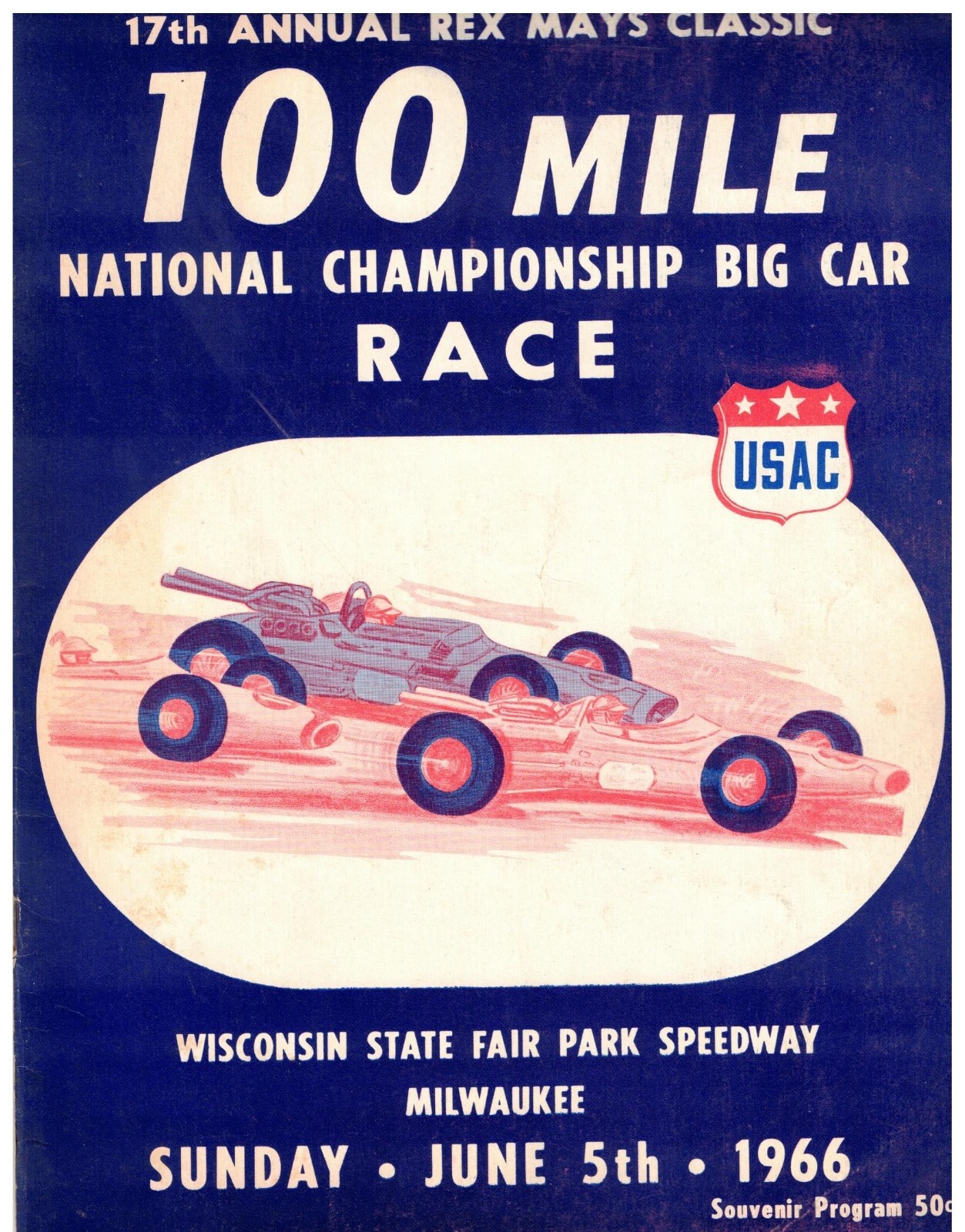 1966 Big Car Race Program Milwaukee Wisconsin, 100 mile | eBay