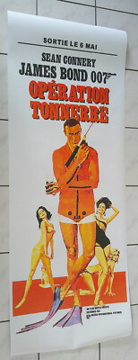 Affiche / Poster 60x160 cm "Opération Tonnerre" James Bond Sean Connery ...