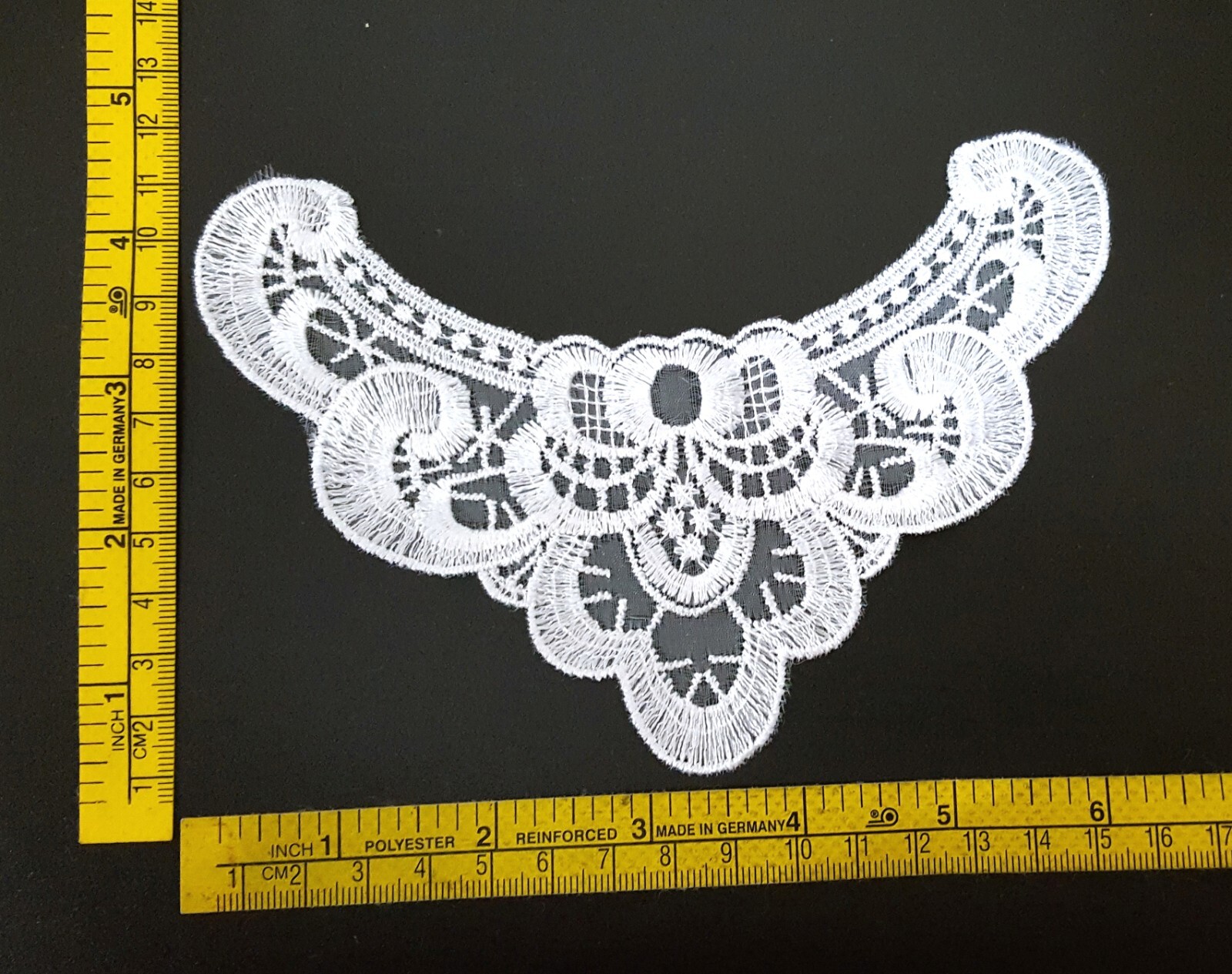 3-10 pcs White Lace Patch Polyester Neckline Appliques Crafts Supply ...