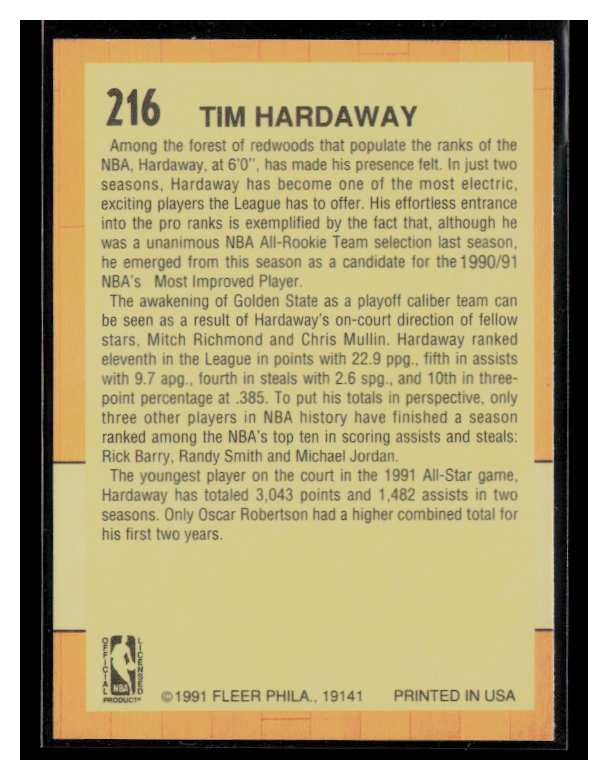 1991 Fleer All Star #216 Tim Hardaway | eBay