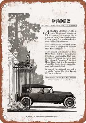 METAL SIGN - 1920 Paige Vintage Ad 04 - Old Retro Rusty Look | eBay