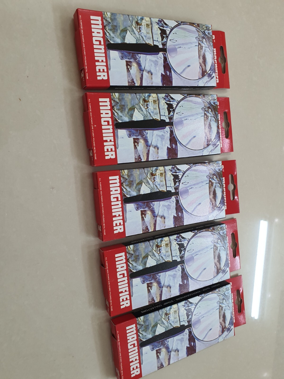 5 Pcs Nos Vintage IK Japan Magnifier Glass with Polished Metal Frame ...