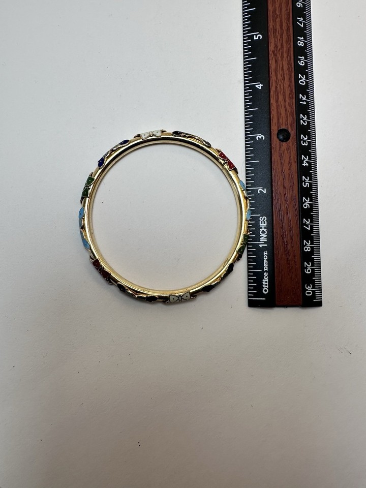 Vintage Enameled Butterfly Design Bangle Bracelet | eBay