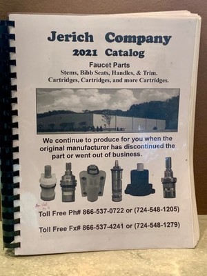 JERICH COMPANY 2021 CATALOG, FAUCET PARTS, PLUMBING 758 PAGE CATALOG ...