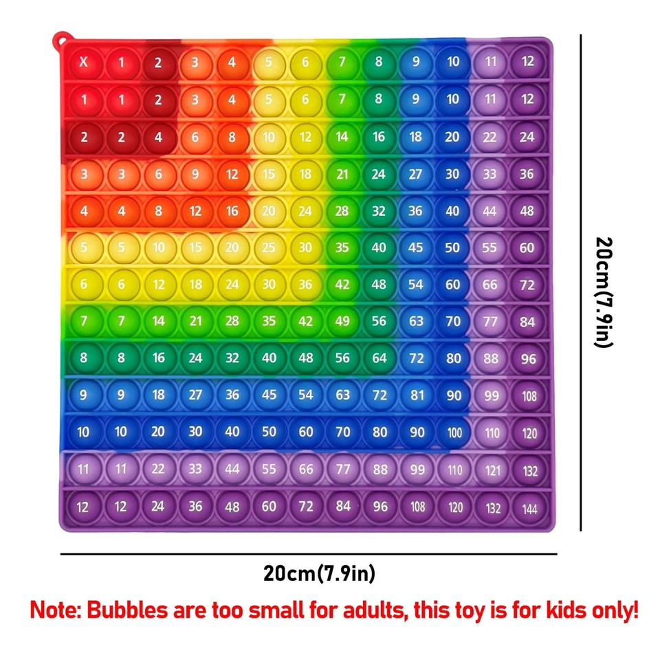 Multiplication Push Bubble Number Game Fidget Math Games Times Table ...