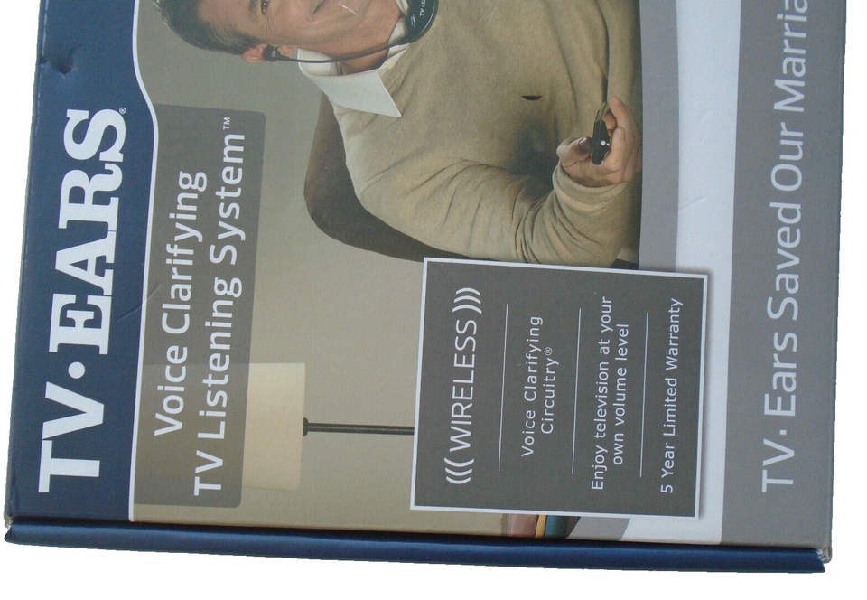 TV Ears Wireless Digital Voice Clarifying TV Headphones Listening ...