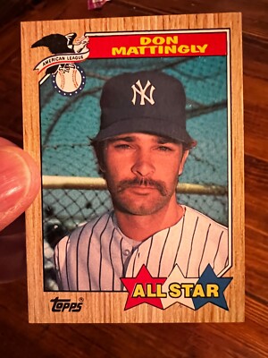 Rare Error Topps #606 1987 Don Mattingly NO TRADEMARK BLACK WING MINT ...
