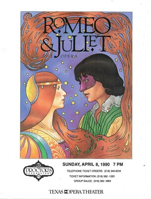 Romeo & Juliet The Opera vintage flyer for Apr. 8, 1990, Proctor's ...