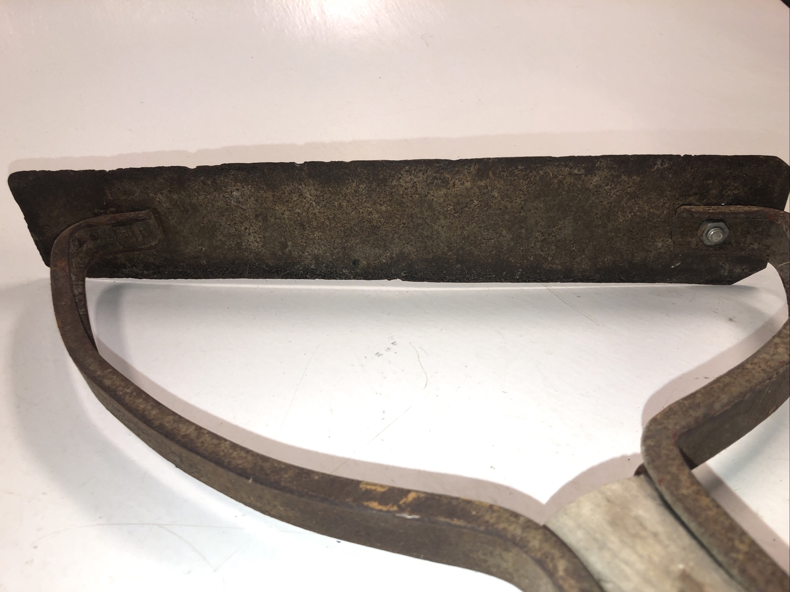 Vintage Weed Grass Trimmer Sling Blade Wood Handle Rustic Sickle Wacker ...