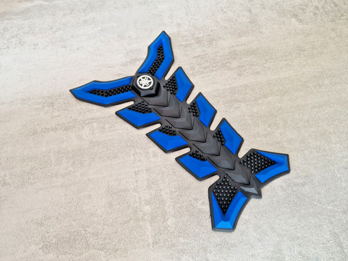 3D Blue Rubber Motorcycle Tank Pad/Protector - Yamaha Motorcycles | eBay