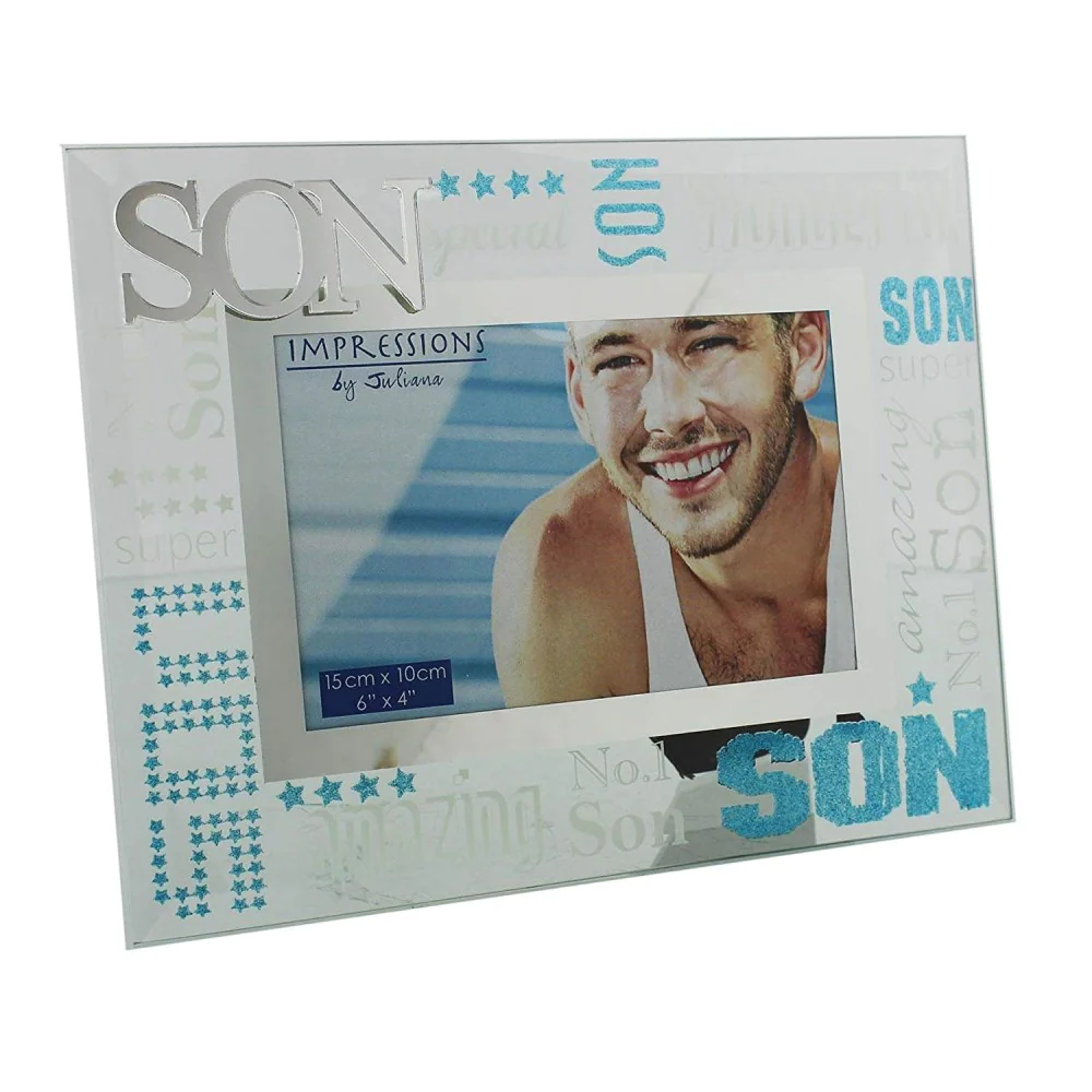 Son 3D Word Glass & Mirror 6x4 Photo Frame | eBay