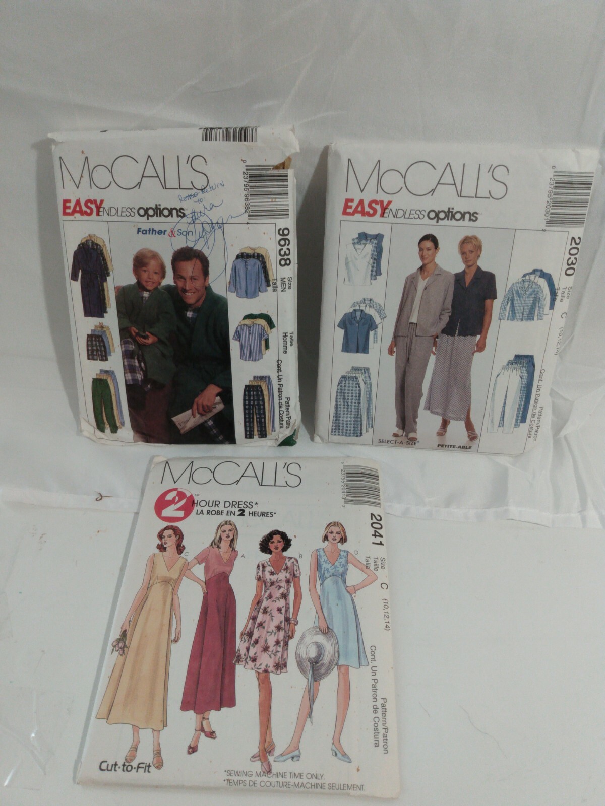 McCall's Patterns Lot Of 3 ....9638/2030/2041 | eBay