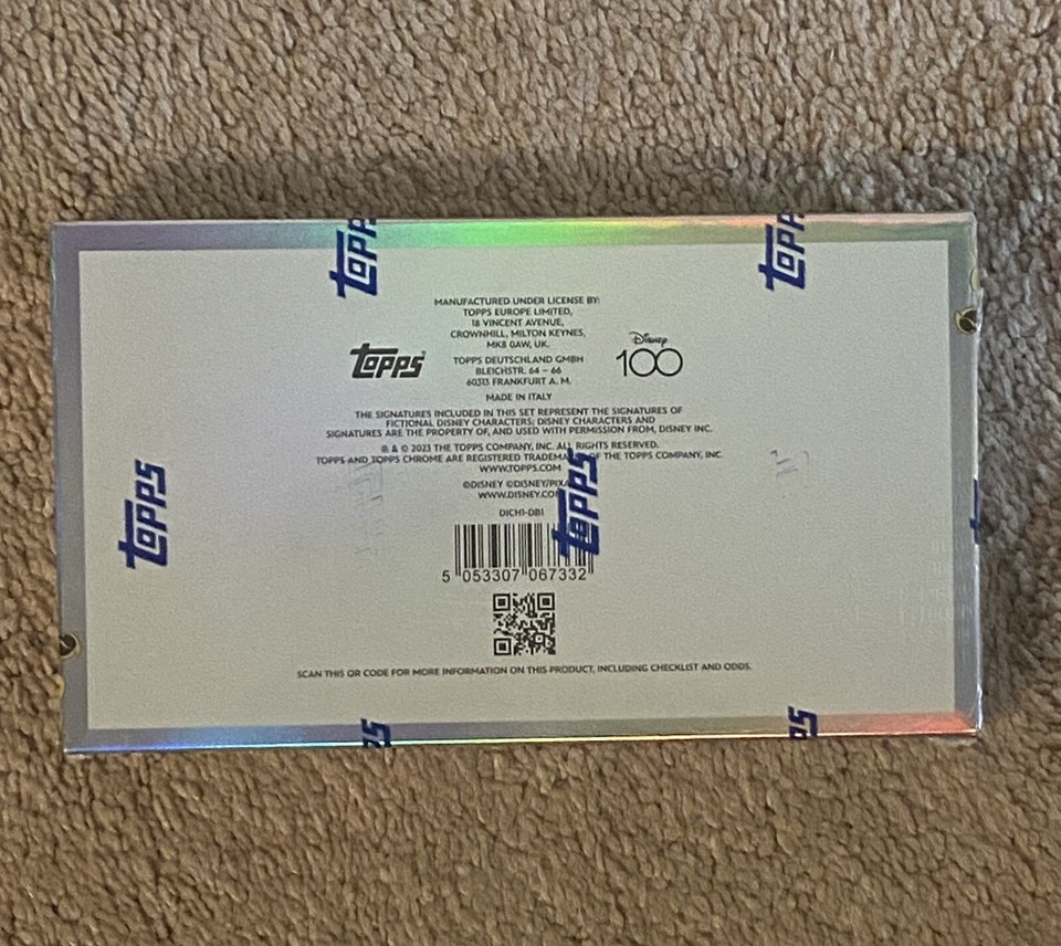 2023 Topps Chrome Disney 100 Anniversary Hobby Box In Hand US Shipper ...