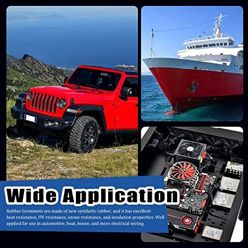 20 Pcs Double Sided Oval Rubber Grommet Assortment Kit Firewall Hole ...