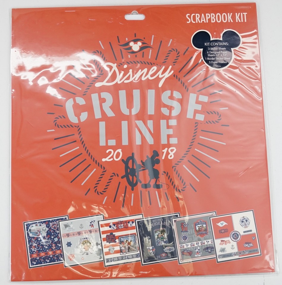 NEW Disney Cruise Line DCL 2018 Scrapbook Kit - Design Paper Borders ...
