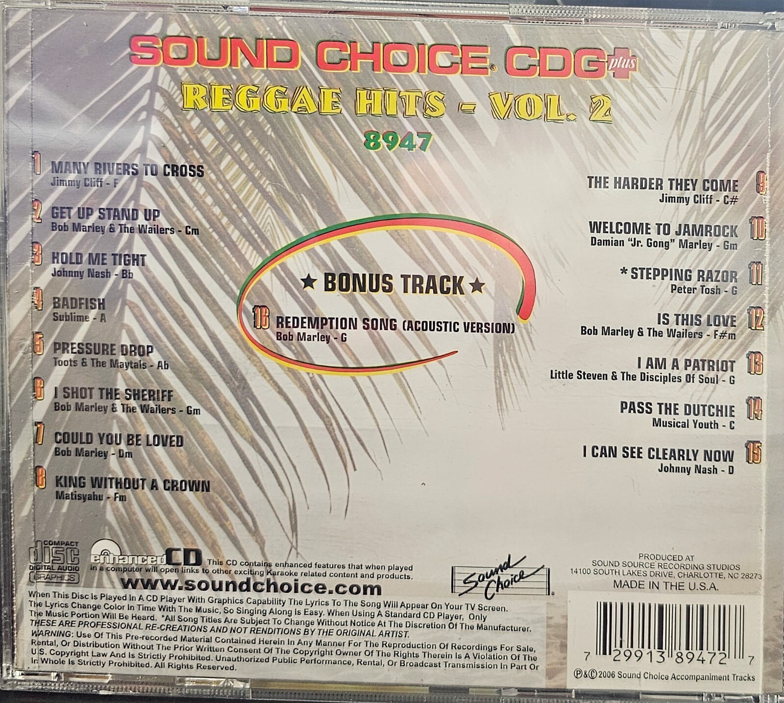 SC8947 REGGAE HITS SOUND CHOICE KARAOKE LOT K | eBay