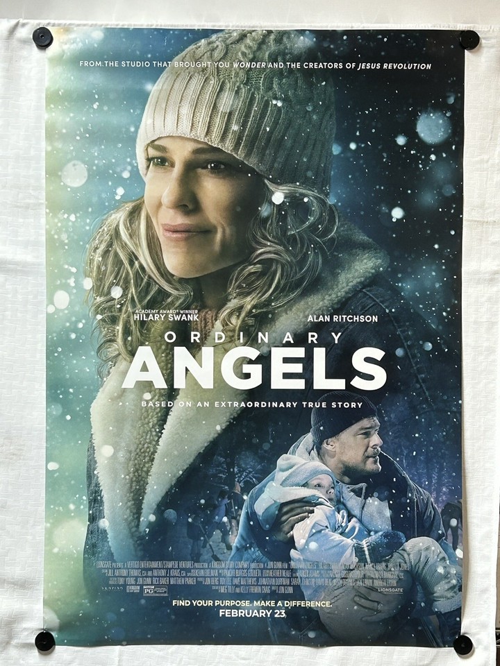 ORDINARY ANGELS Official 27X40 Movie Theater Poster DS ALLEN RICHARDSON ...