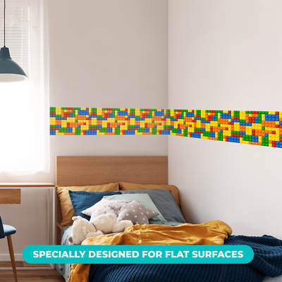 Lego Bricks Wall Border Poster Plastic Bricks Pattern – Wall Art