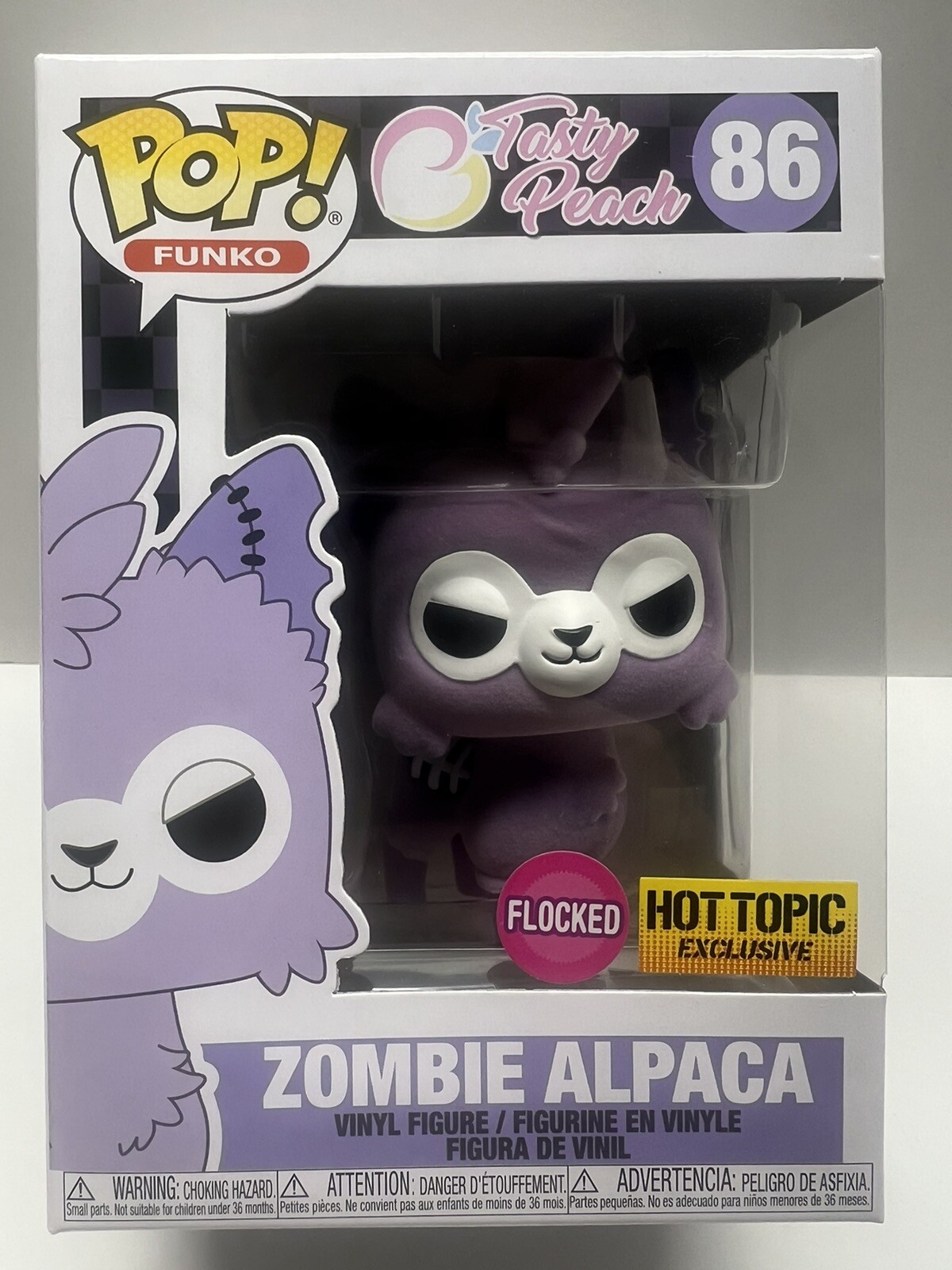 Funko Pop! Tasty Peach Zombie Alpaca #86 Flocked Hot Topic Exc Vinyl ...