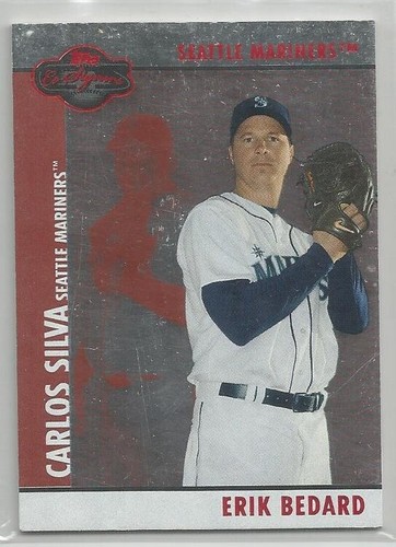 2008 Topps Co-Signers Silver Red Parallel Erik Bedard Carlos Silva ...
