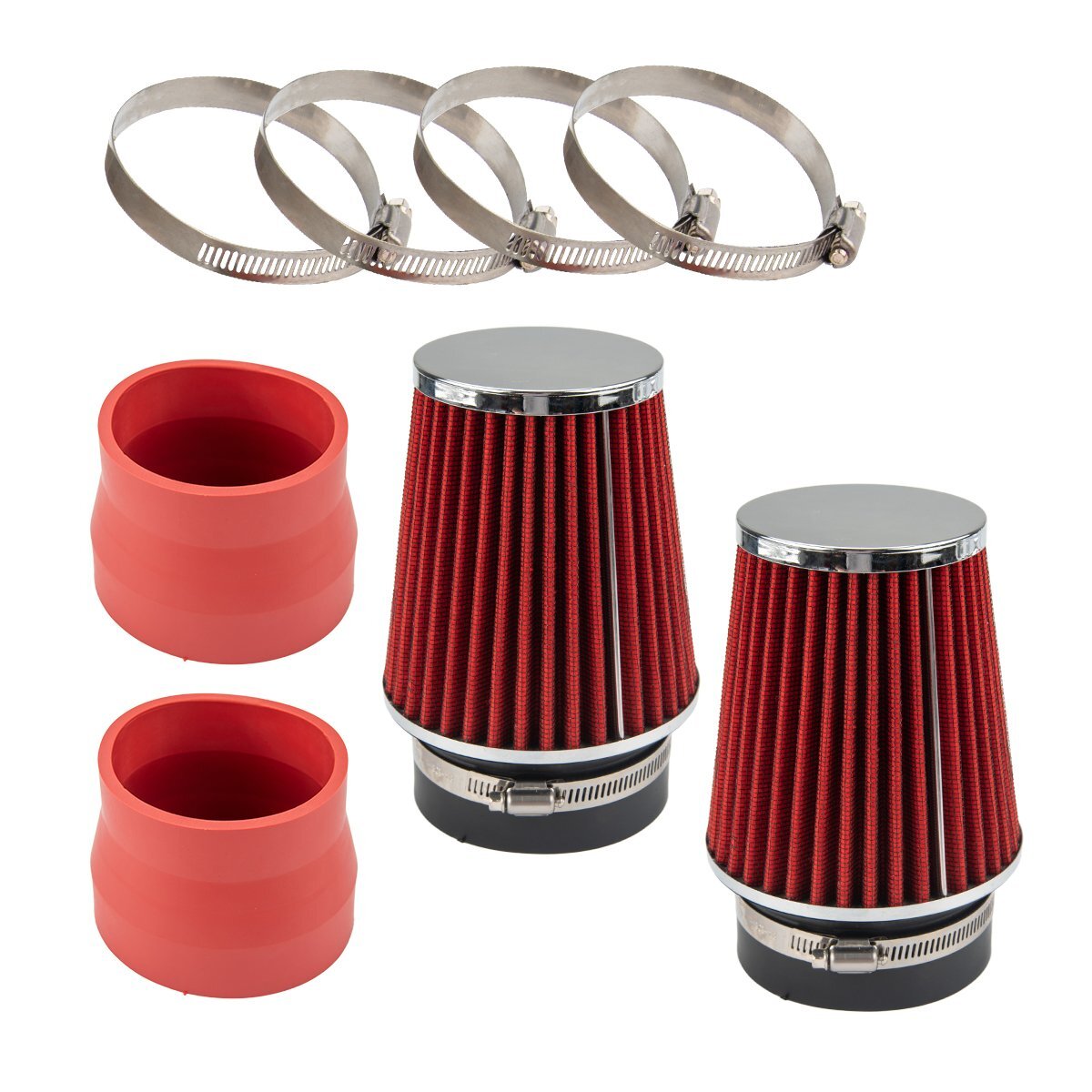 2008-2012 Mercedes Benz C300 C350 3.0L 3.5L V6 Red Cold Air Intake Kit ...