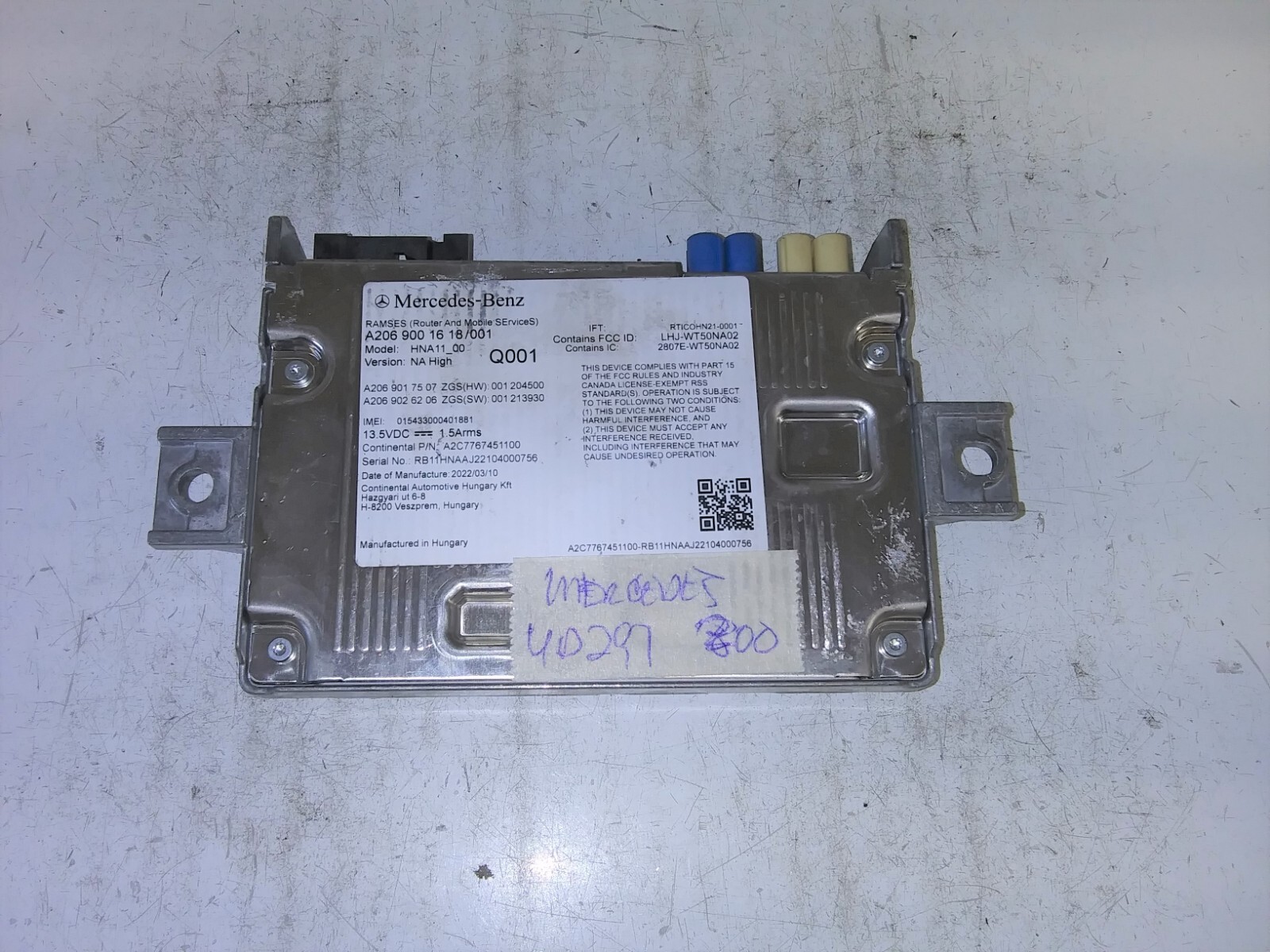 A206 900 16 18/001 Mercedes C300 2022-2024 router and mobile module | eBay