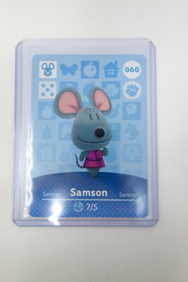 060 Samson Amiibo Series 1 AUTHENTIC Card Animal Crossing Mint! US ...