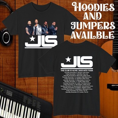 JLS UK Tour 2025 T-Shirt The Club Is Alive Hoodie Hits Concert Gift ...
