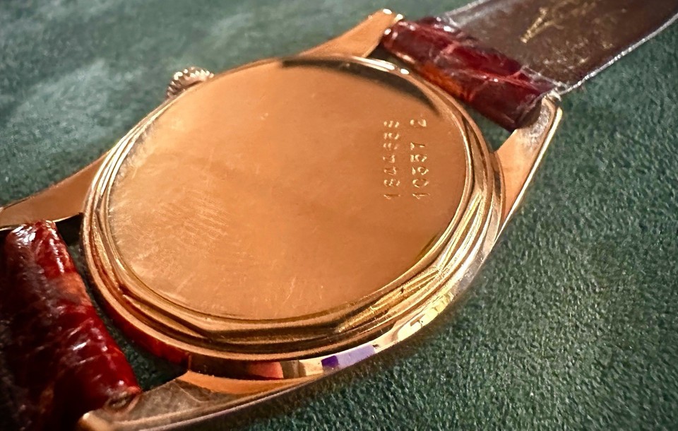 Universal Geneve Polerouter Deluxe Cal.215 18ct Rose Gold w/ original ...