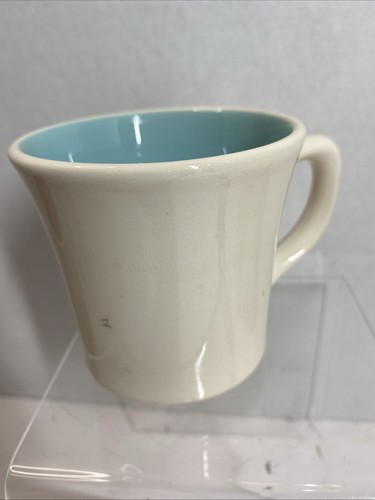Vintage "Genuine Taylor Mugs" made in USA White And Blue Turquoise | eBay