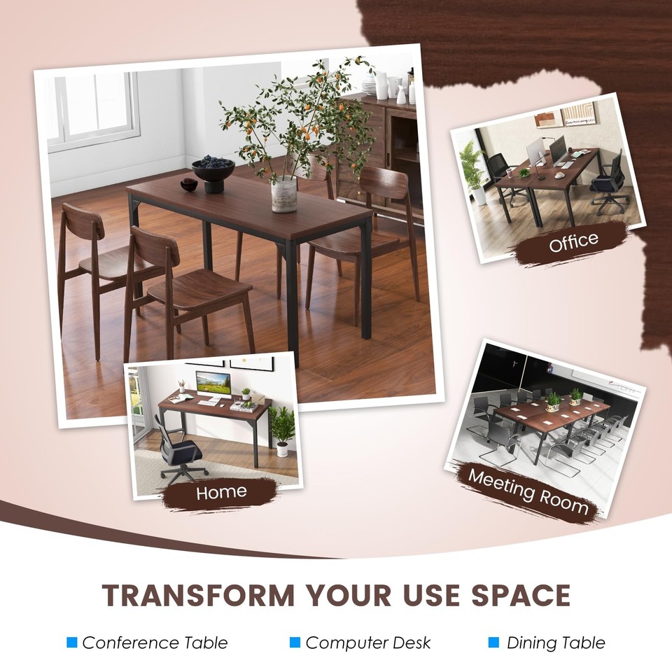 55 Inch Conference Table, Large Meeting Room Table with Honeycomb ...