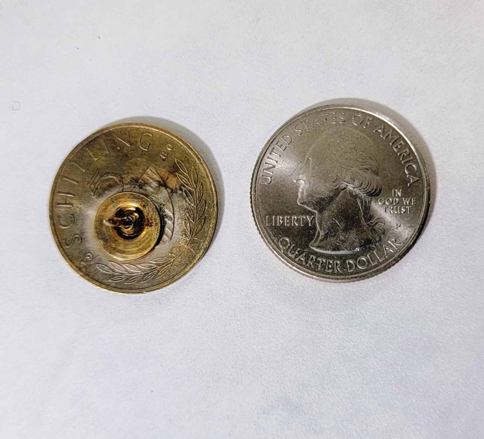 1980 Republik Osterreich 5 Schilling Coin Tie Tack Lapel Pin | eBay