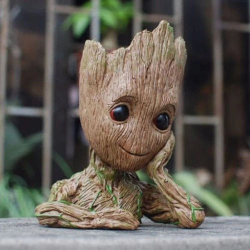 Tree Man Aquarium Decoration Ornament Baby Groot Plant Pot Fish Tank ...